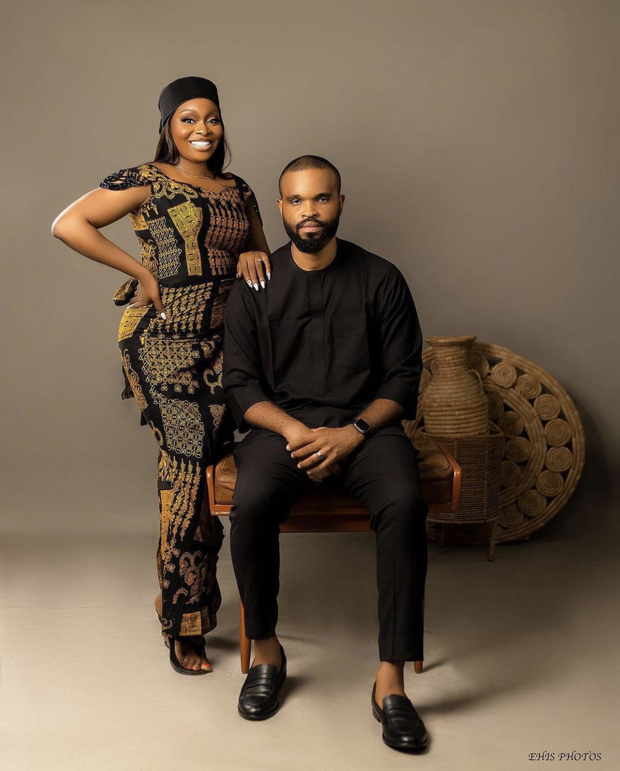 Couples African Outfit, Couples Ankara Matching Clothes, Ankara Gown ...