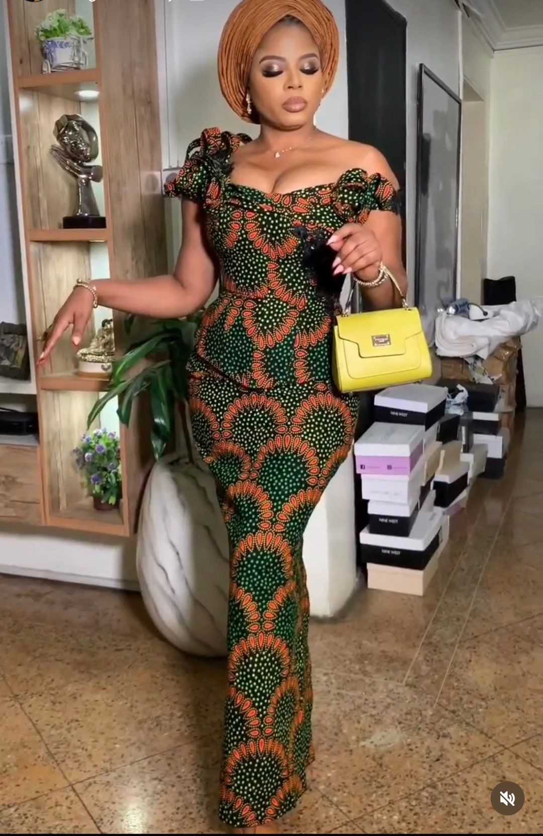 African 2 Piece Set, Ankara Skirt and Blouse Set, Ankara Peplum Top ...