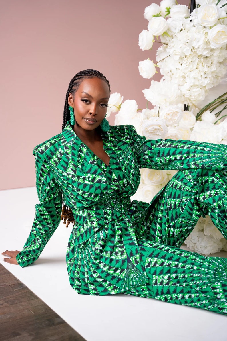 African 2 Piece Suit , Ankara Suit, African Print Women Suit, African ...
