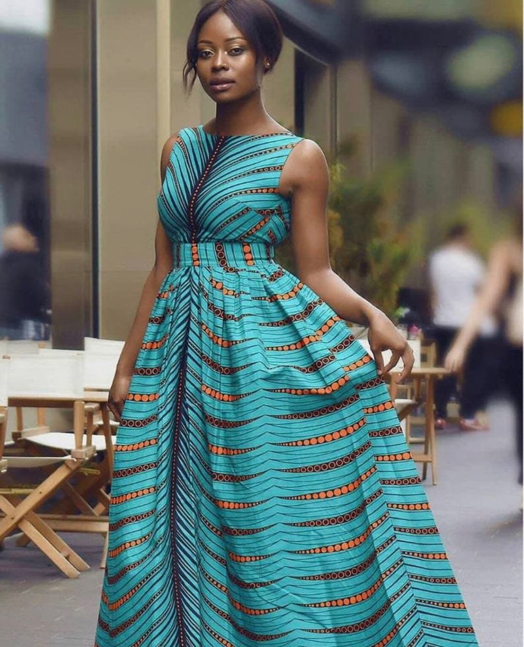 African Dress Ankara Maxi Dress African Print Halter Neck Dress