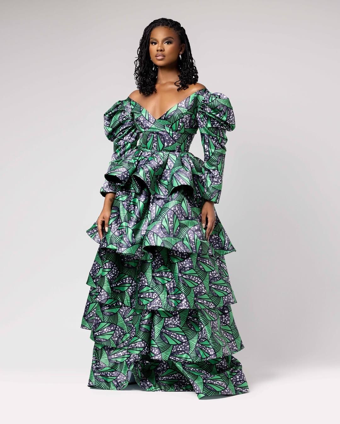 African Dress, Ankara Maxi Dress, African Print Halter Neck Dress ...