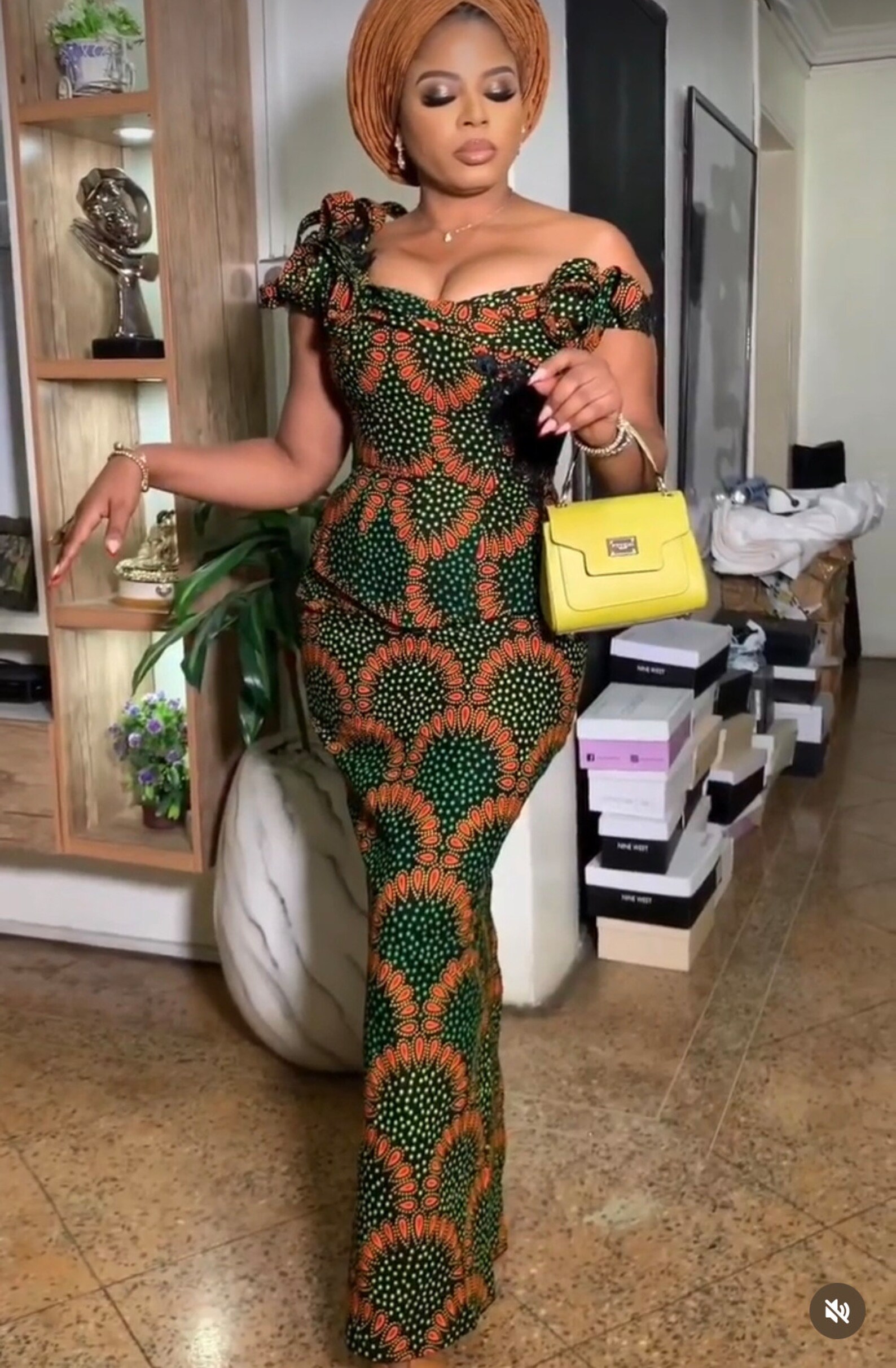 African 2 Piece Set, Ankara Skirt and Blouse Set, Ankara Peplum Top ...