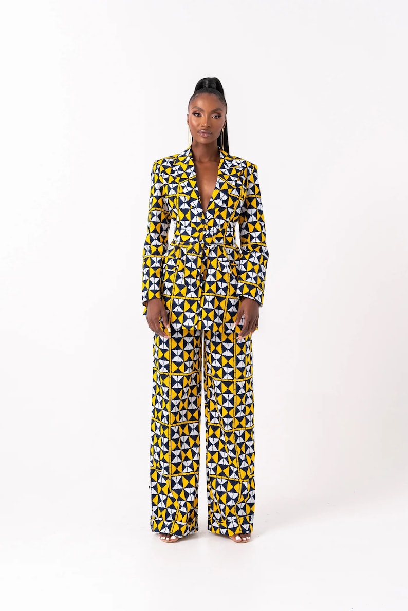 African 2 Piece Suit , Ankara Suit, African Print Women Suit, African ...