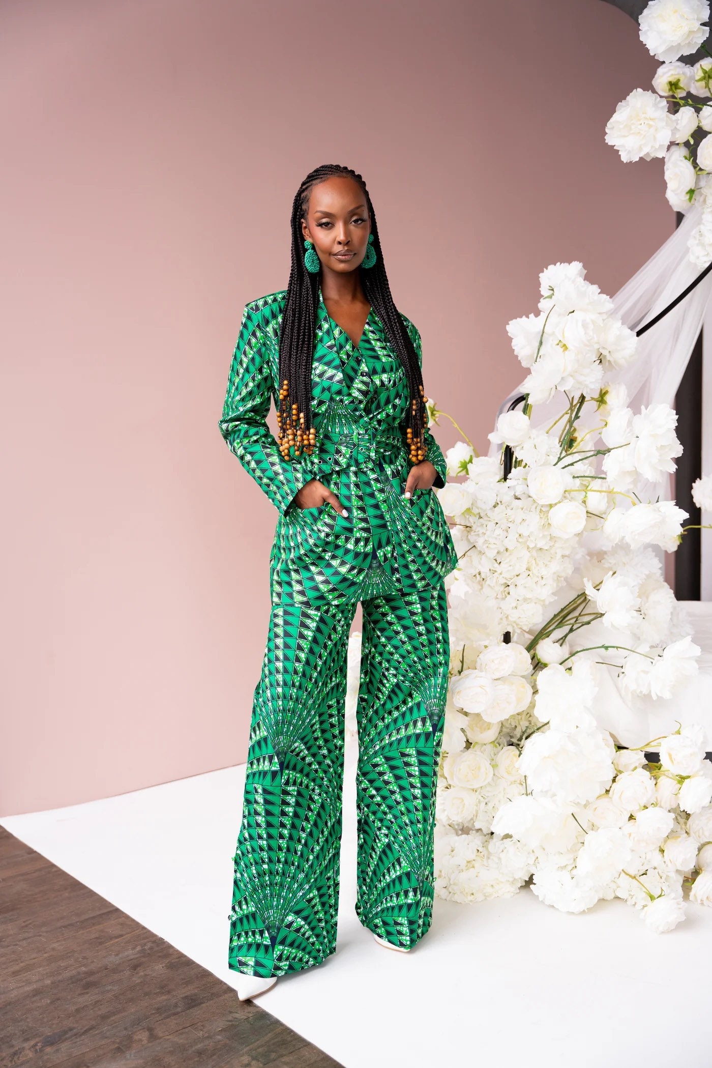 African 2 Piece Suit , Ankara Suit, African Print Women Suit, African ...