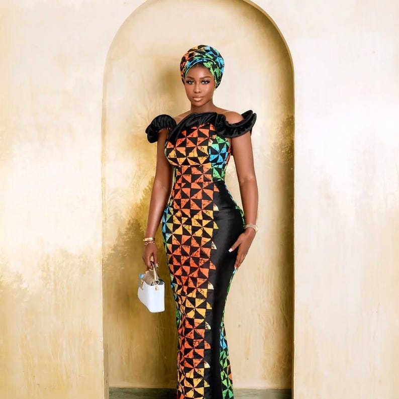 African Print Dress, Ankara Dress, African Occasion Dress, African ...