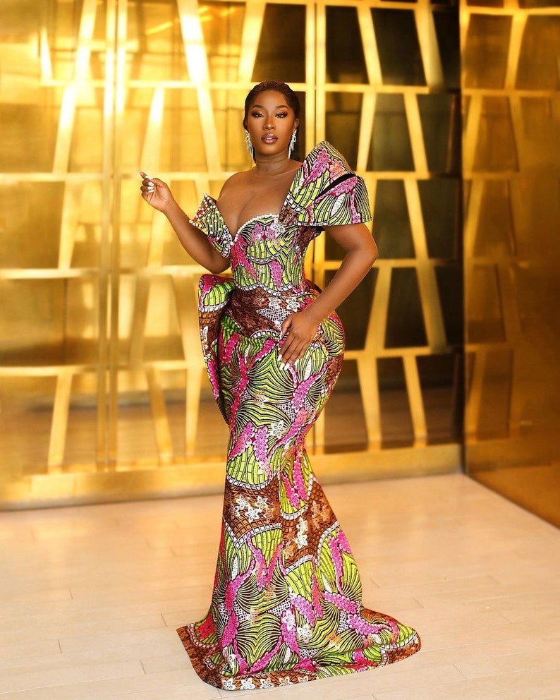 African Dress, Ankara Mermaid Dress, African Print Dress, African ...