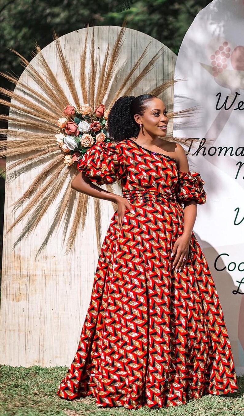 African Dress, Ankara Maxi Dress, African Print Halter Neck Dress ...