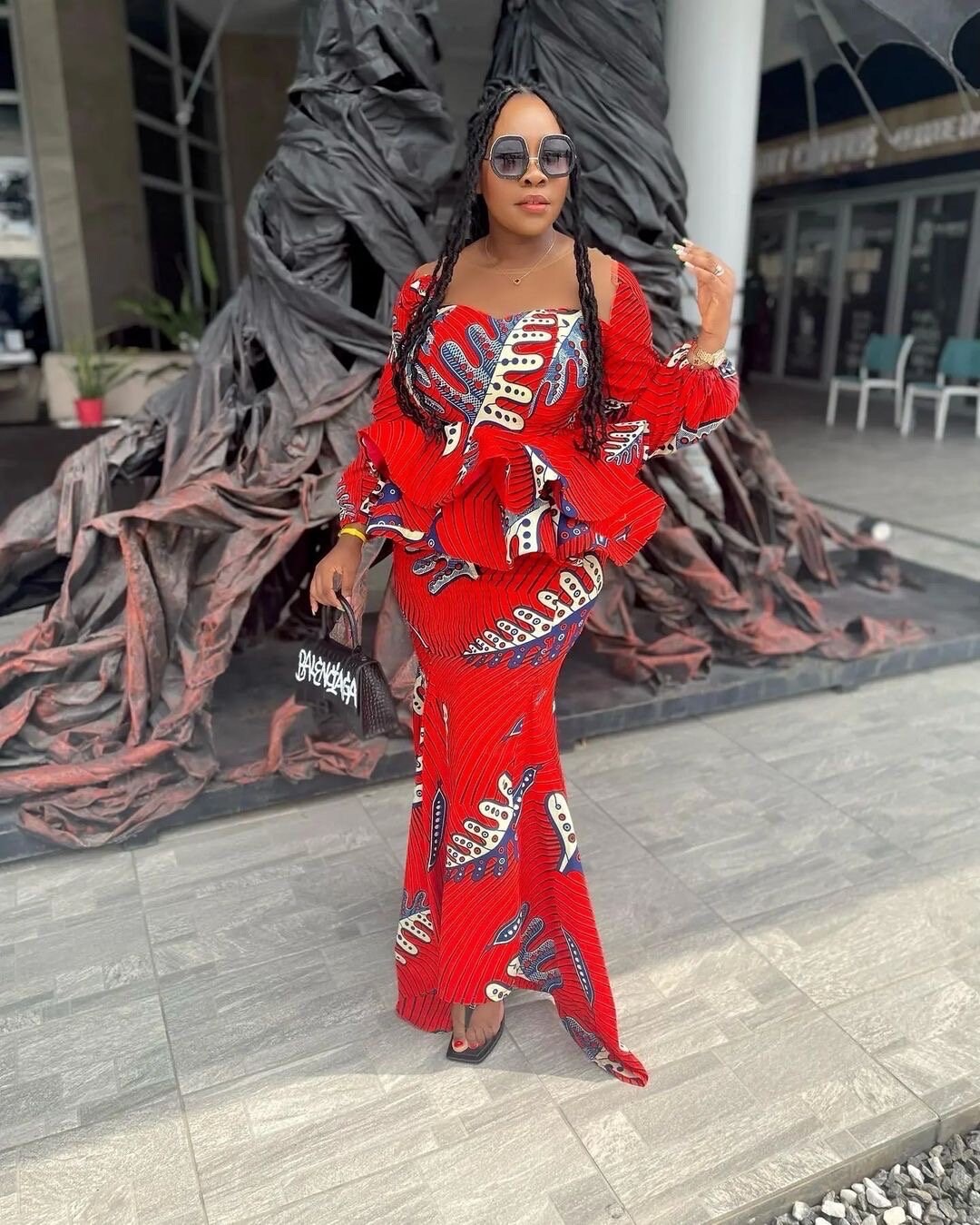 African 2 Piece Set, Ankara Skirt and Blouse Set, Ankara Peplum Top ...