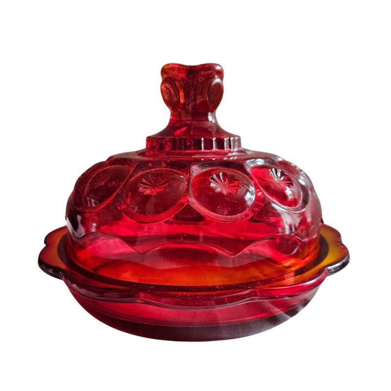 Red Butter Dish - Etsy