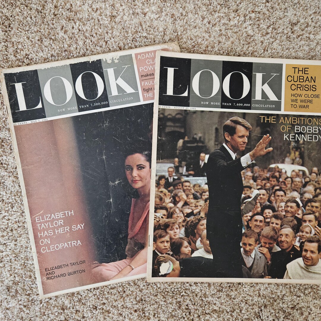 Vintage Look Magazines Robert Kennedy Elizabeth Taylor 1964 1963 ...