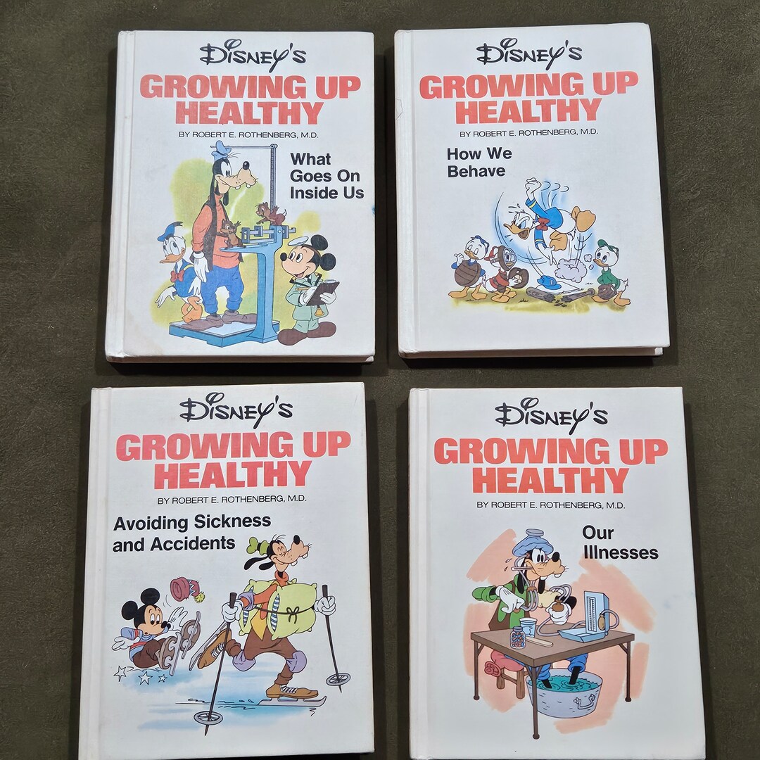 1970s Disney Growing up Healthy Vintage Book Set of 4 Books - Etsy
