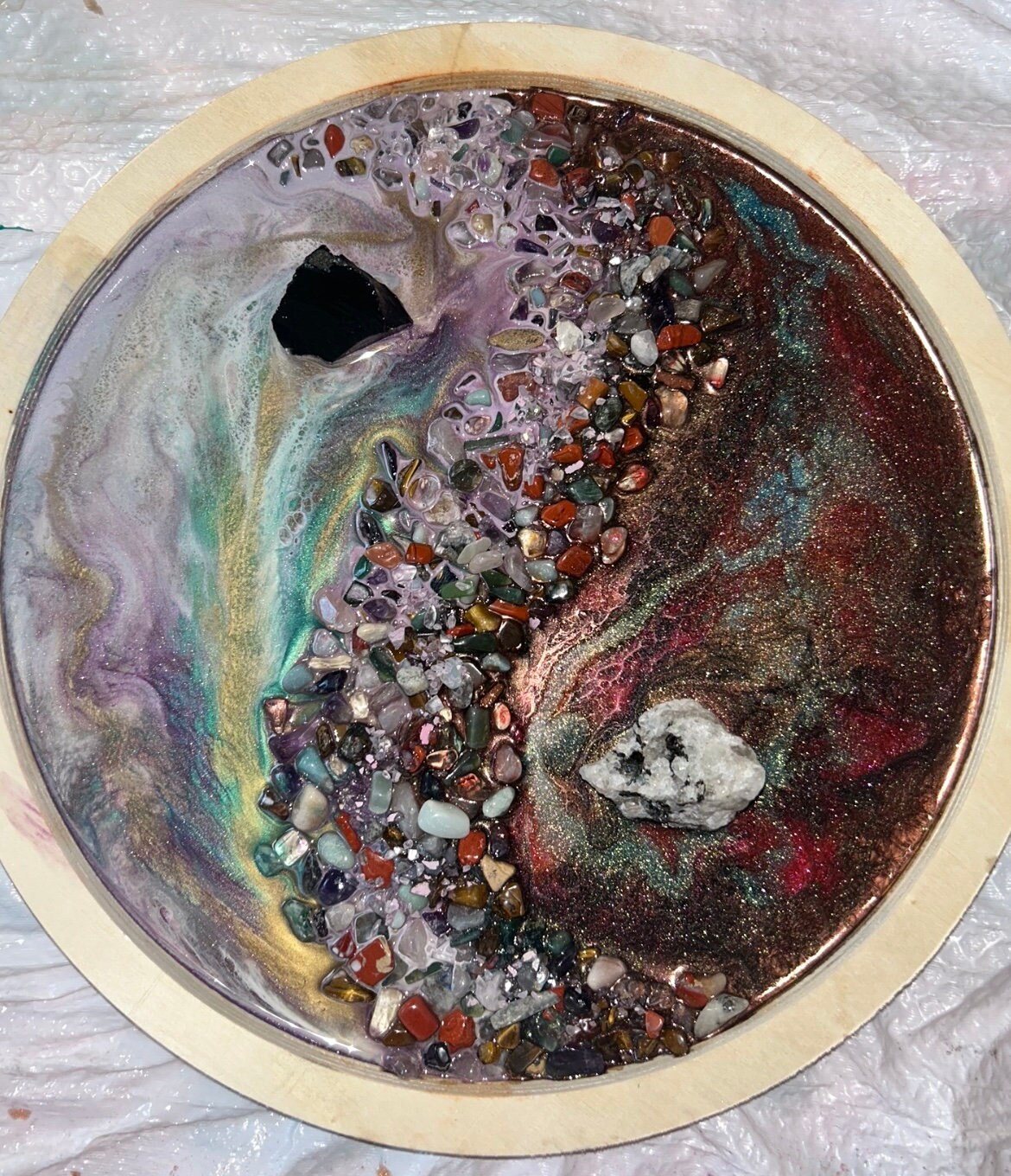 Yin and Yang Resin Stone Sculpture - Etsy