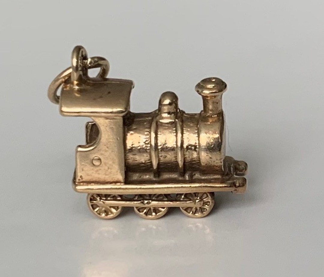 Vintage 9ct Gold Locomotive Train Charm/pendant (1.91g) - Etsy