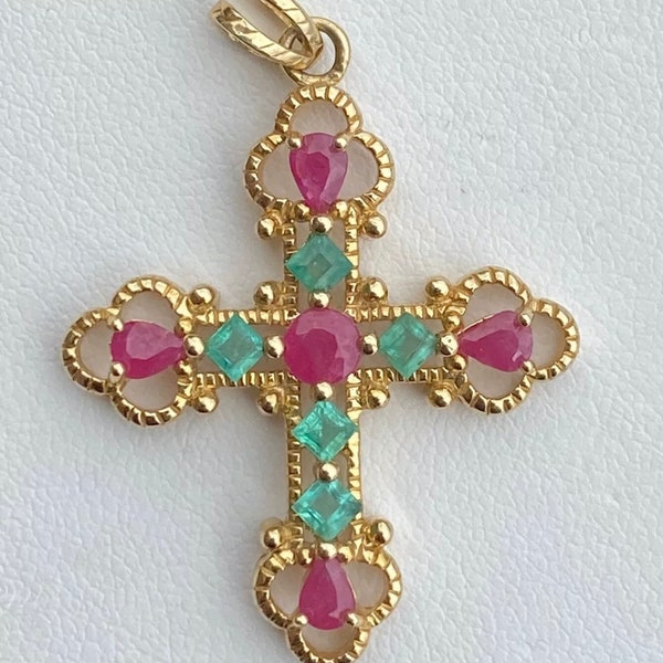 Emerald Cross - Etsy UK