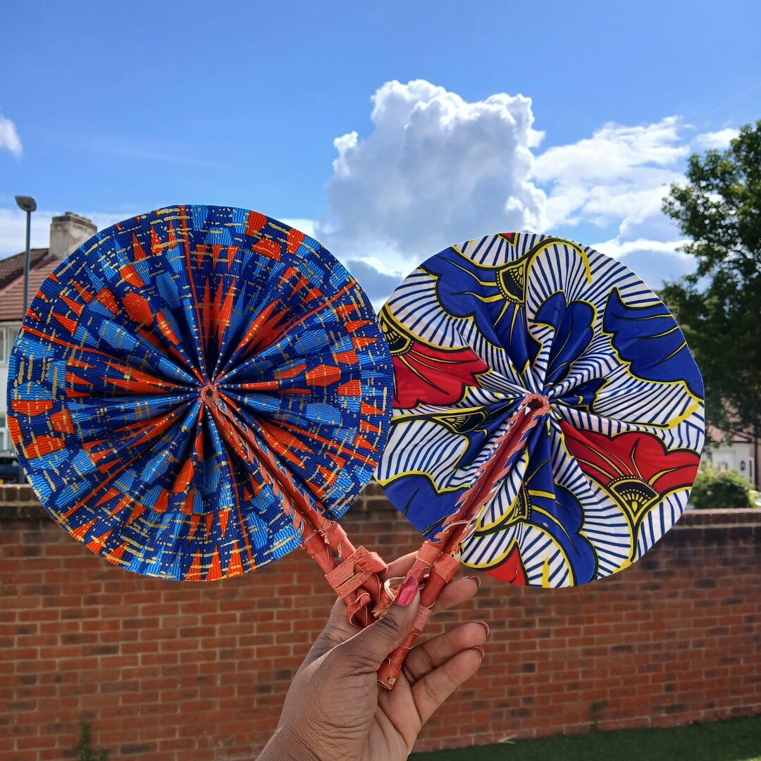Small African Print Fan - Etsy