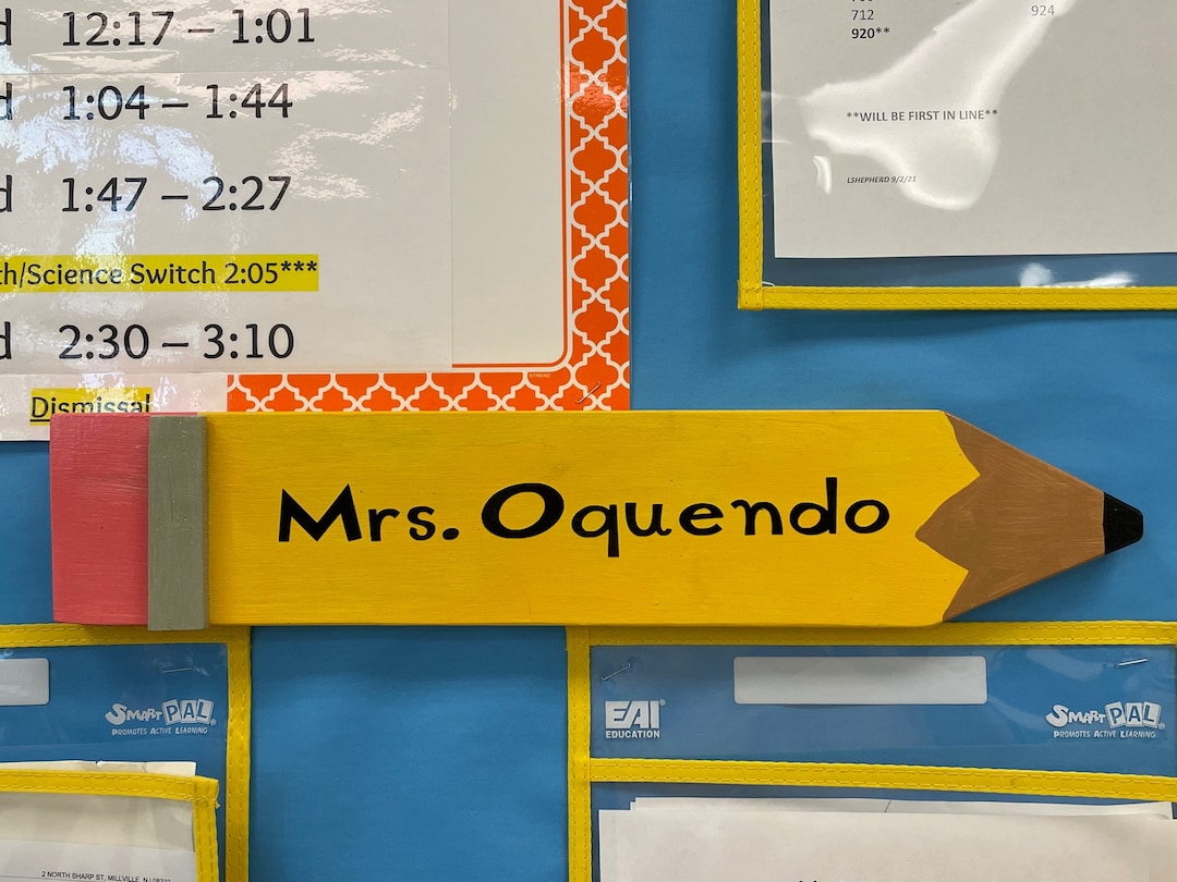 Personalized Pencils, Classroom Wall Decor, Teacher Signs, Pencil Signs ...