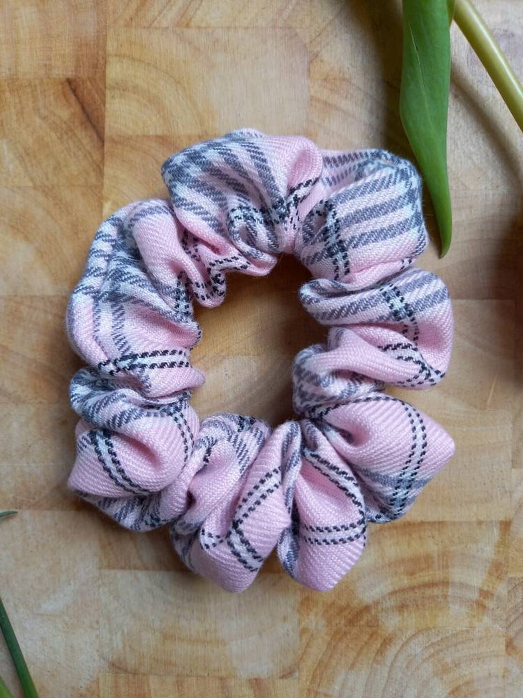 Pink Tartan Scrunchie Super Soft and Pretty Ponytail Holder - Etsy