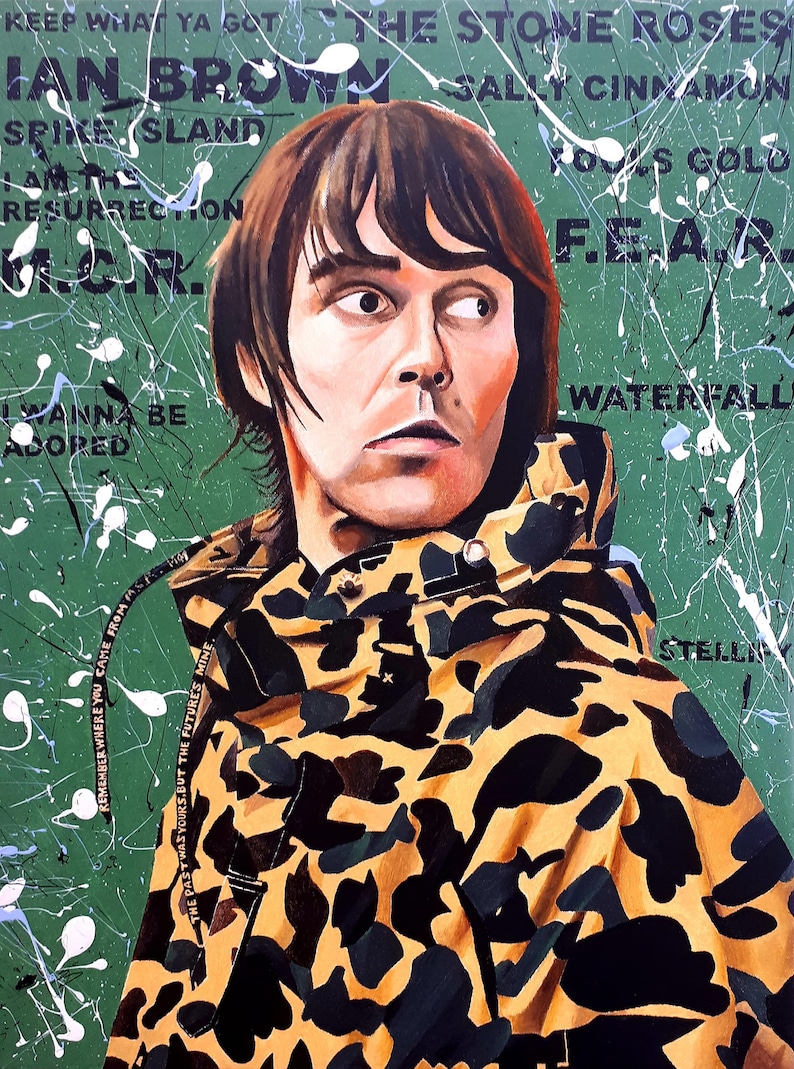 Ian Brown Solo Musical Art From the Stone Roses. Art Print Signed and ...