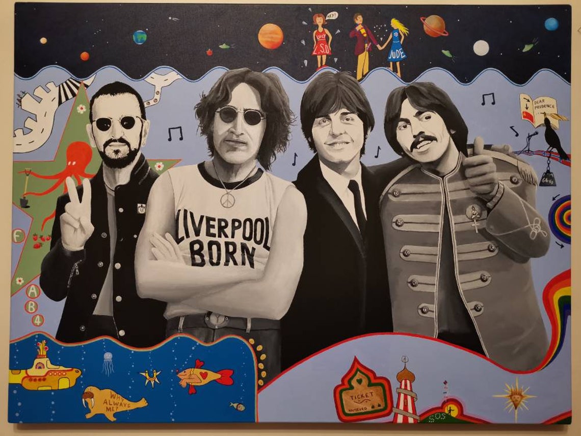 The Beatles, Beatles Art Print, Signed, and Numbered. John Lennon ...