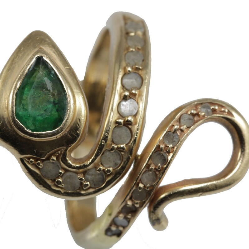 Emerald Snake Ring - Etsy