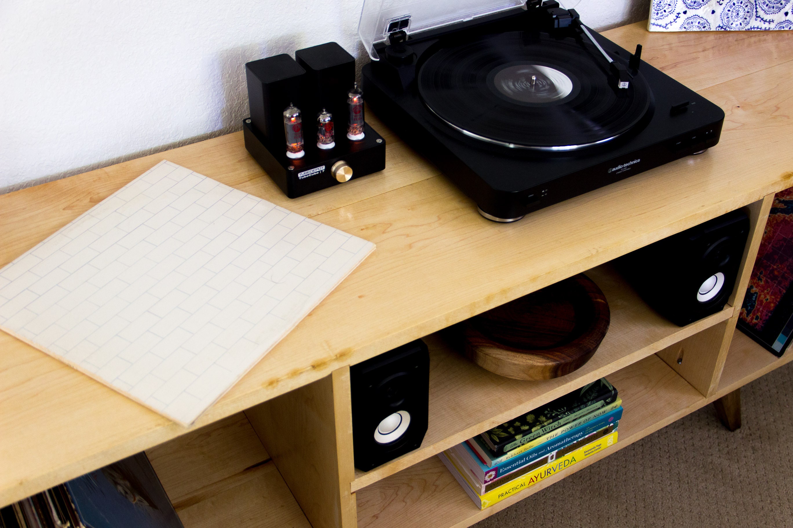 Maple Credenza With Vinyl Record Storage - Etsy