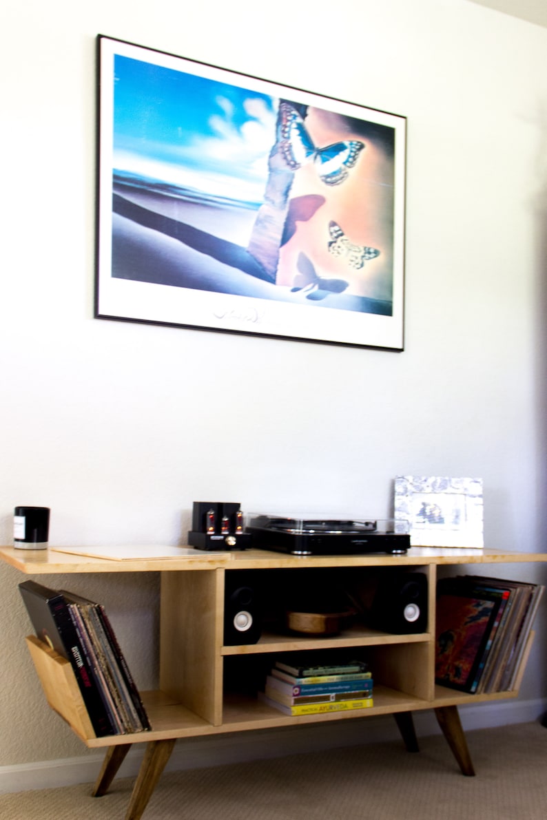 Maple Credenza With Vinyl Record Storage - Etsy