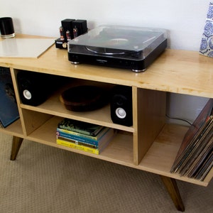 Maple Credenza With Vinyl Record Storage - Etsy