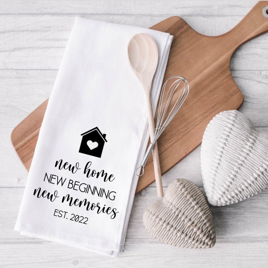 Personalized Kitchen Towels | Farmhouse Custom Dish Towel | New Home ...