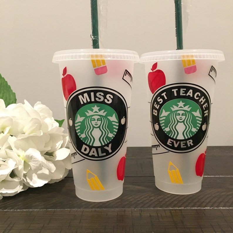 Teacher Starbucks Cup Teacher Appreciation Week Gift Personalized ...