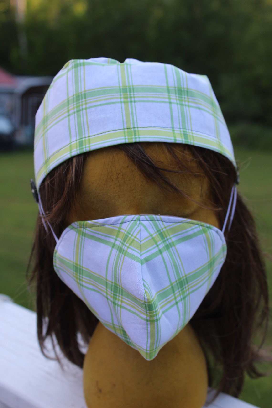 Women's face mask cone shaped w/elastic loops | Etsy