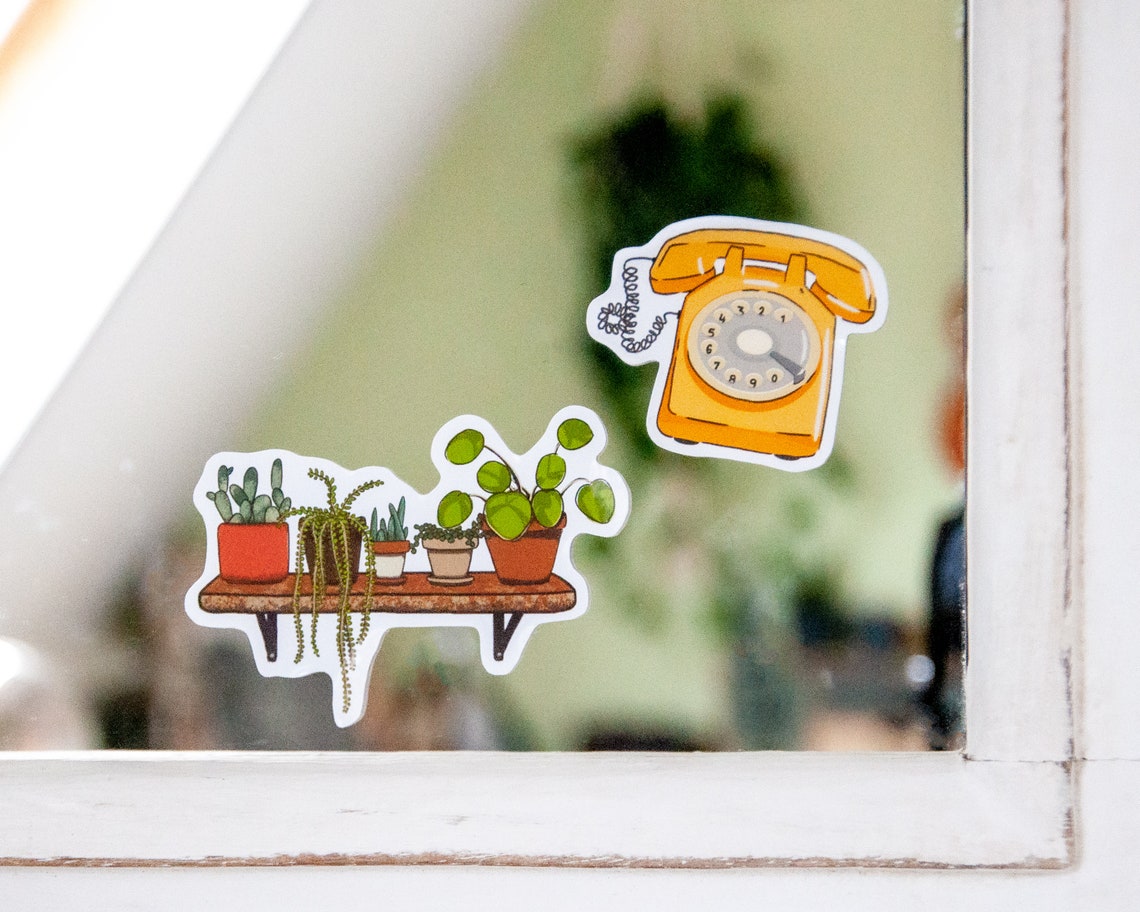 Vintage Telephone Sticker - Etsy