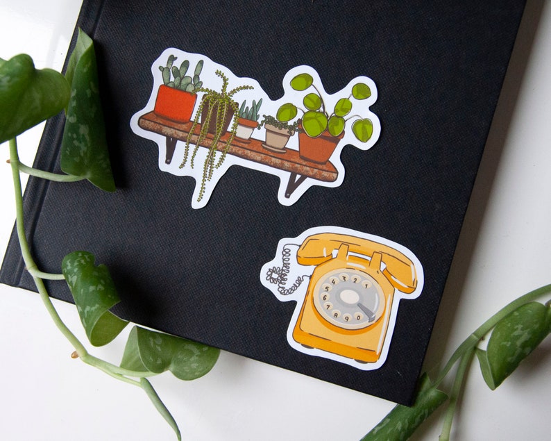 Vintage Telephone Sticker - Etsy