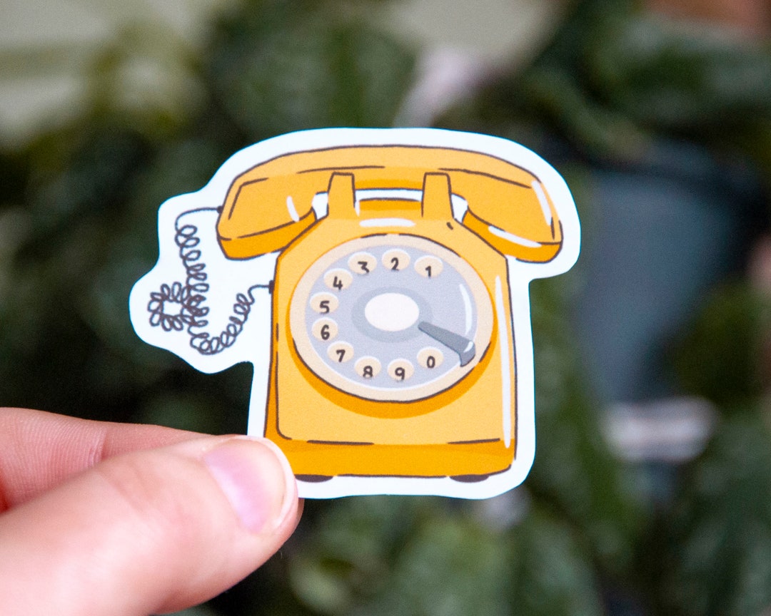 Vintage Telephone Sticker - Etsy