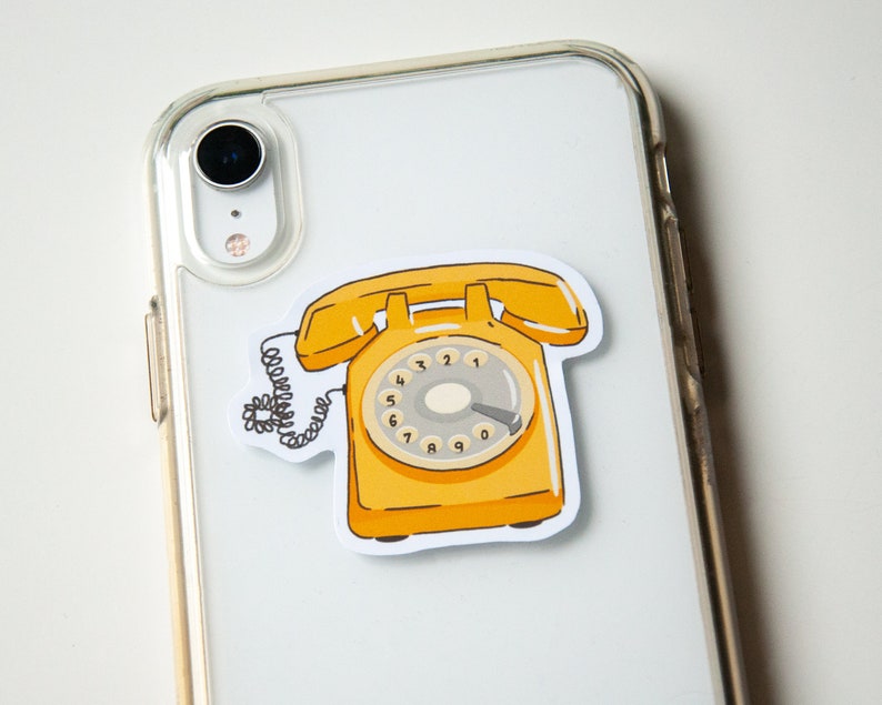 Vintage Telephone Sticker - Etsy