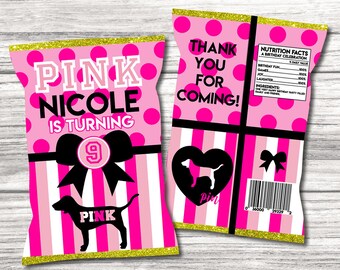 Pink Custom Chip Bag | Etsy