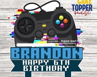 Video Game Party Cupcake Toppers Printable Cake Topper Happy - Etsy Israel