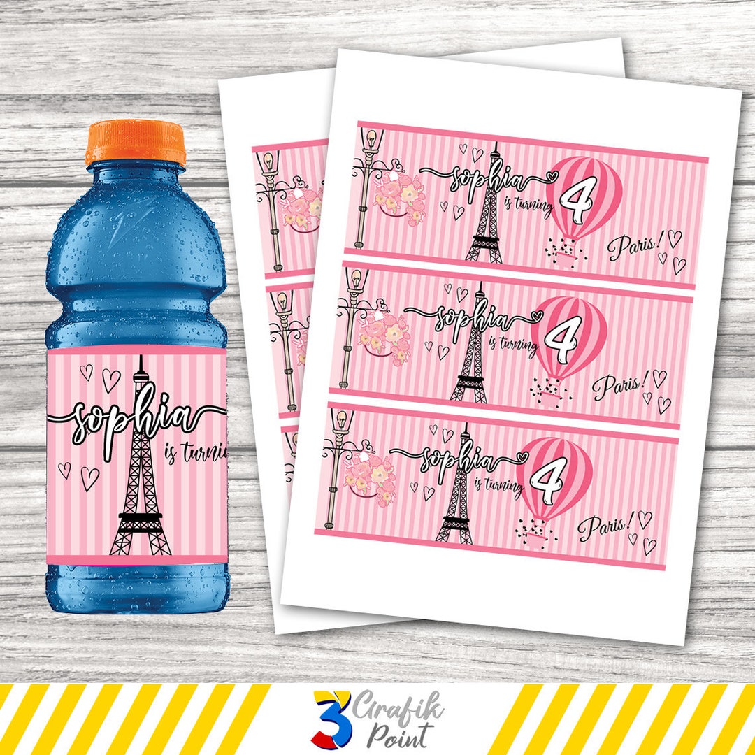 Paris Labels, Paris Birthday, Paris Party, Paris Juice Labels, Paris ...
