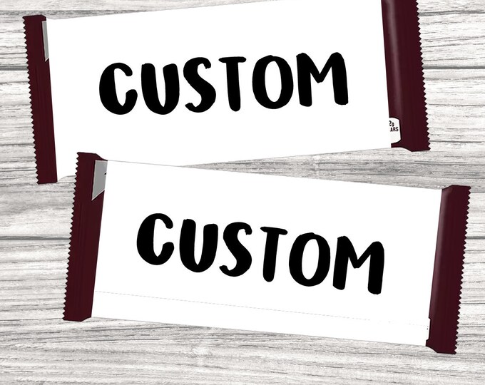 Custom Candy Bar Wrappers Printable Custom Hershey Bar - Etsy
