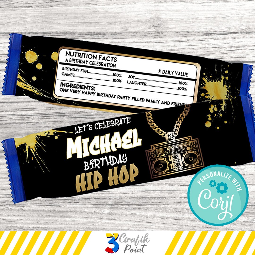 Editable Hip Hop Oreo Label Template, Hip Hop Party, Party Birthday ...