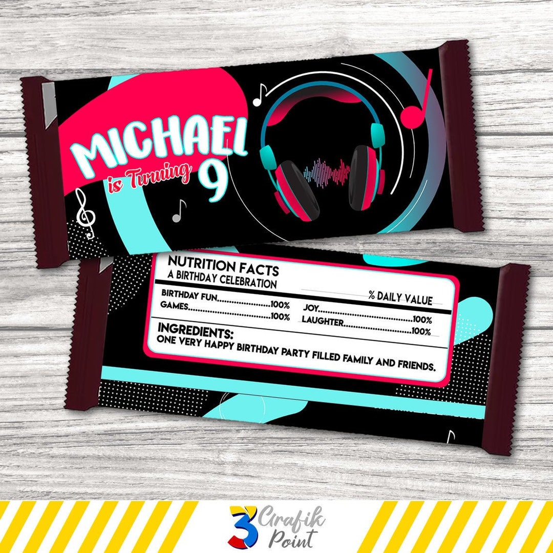 Musical Candy Bar Wrappers Printable, Musical Hershey Bar Wrappers ...