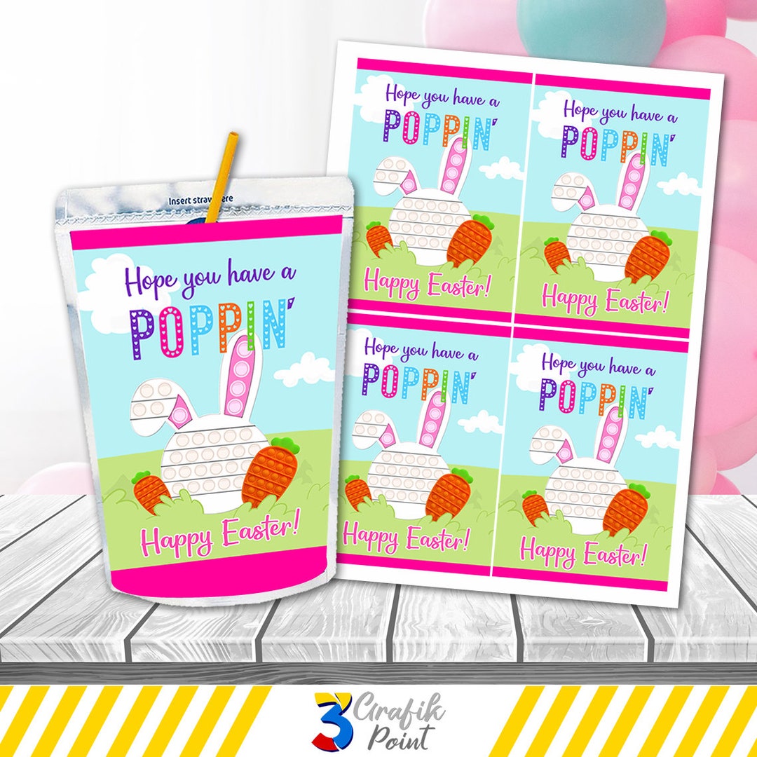 INSTANT DOWNLOAD Easter Juice Template, Easter Decoration, Easter Juice ...