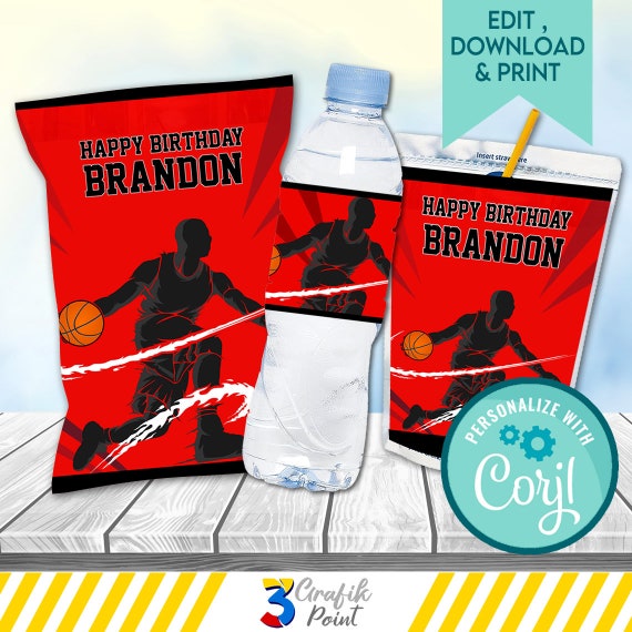Editable Template Basketball Party Bundle Basketball Party - Etsy
