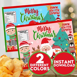 Christmas Chips Bags, Christmas Chip Bag Template, Christmas Party ...