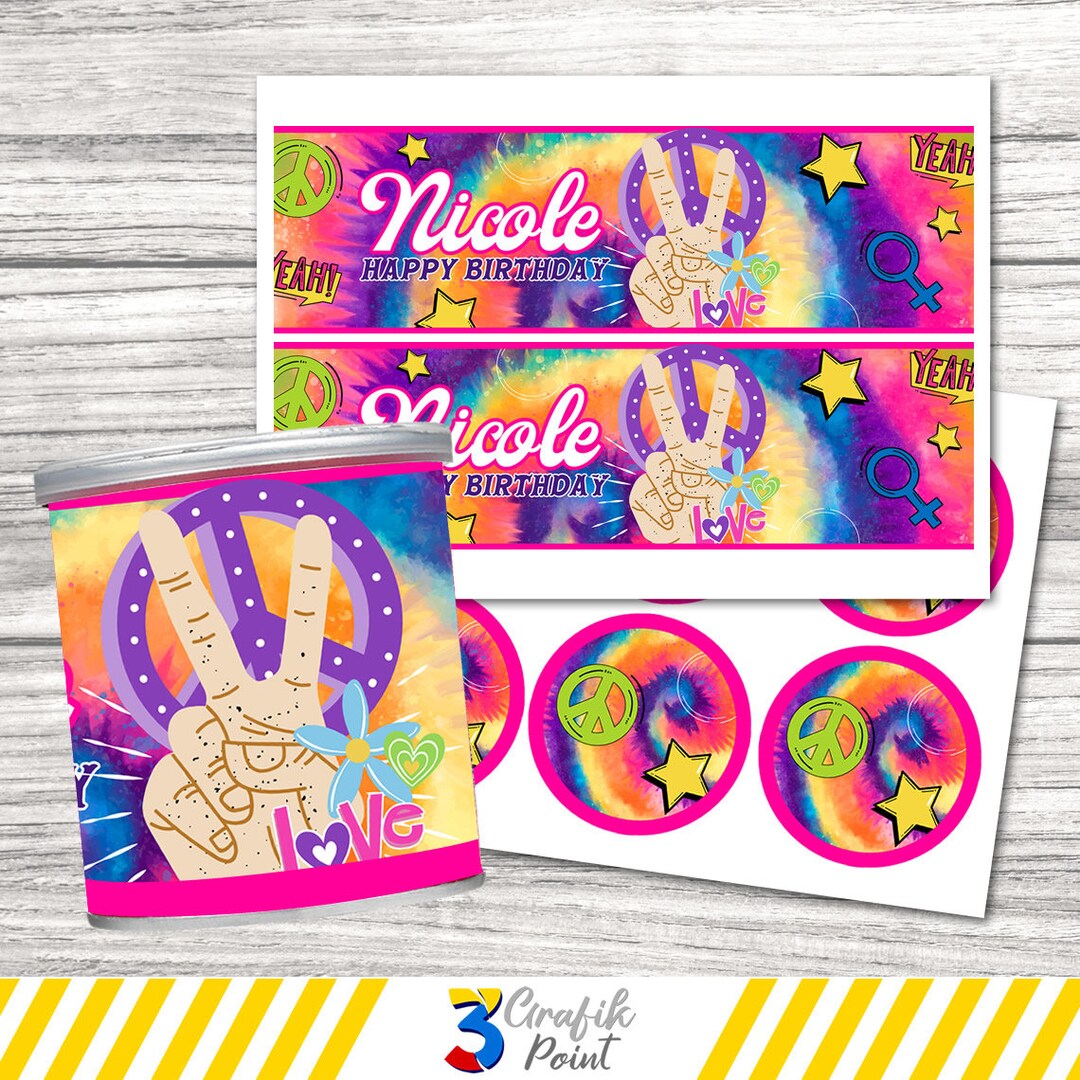 Tie Dye Pringles Label Printable, Tie Dye Pringles Label , Tie Dye ...