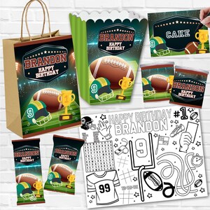 Football Birthday Bundle Touchdown Treasures: Football Party ...