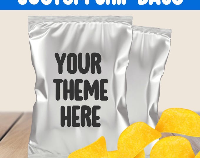 Custom Chip Bags-digital - Printable - Printed - Chip Bags-any Theme ...