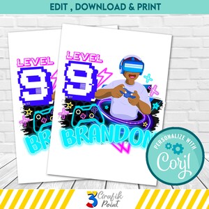 Virtual Reality Cake Topper Template, VR Cake Topper, Gamer Birthday ...