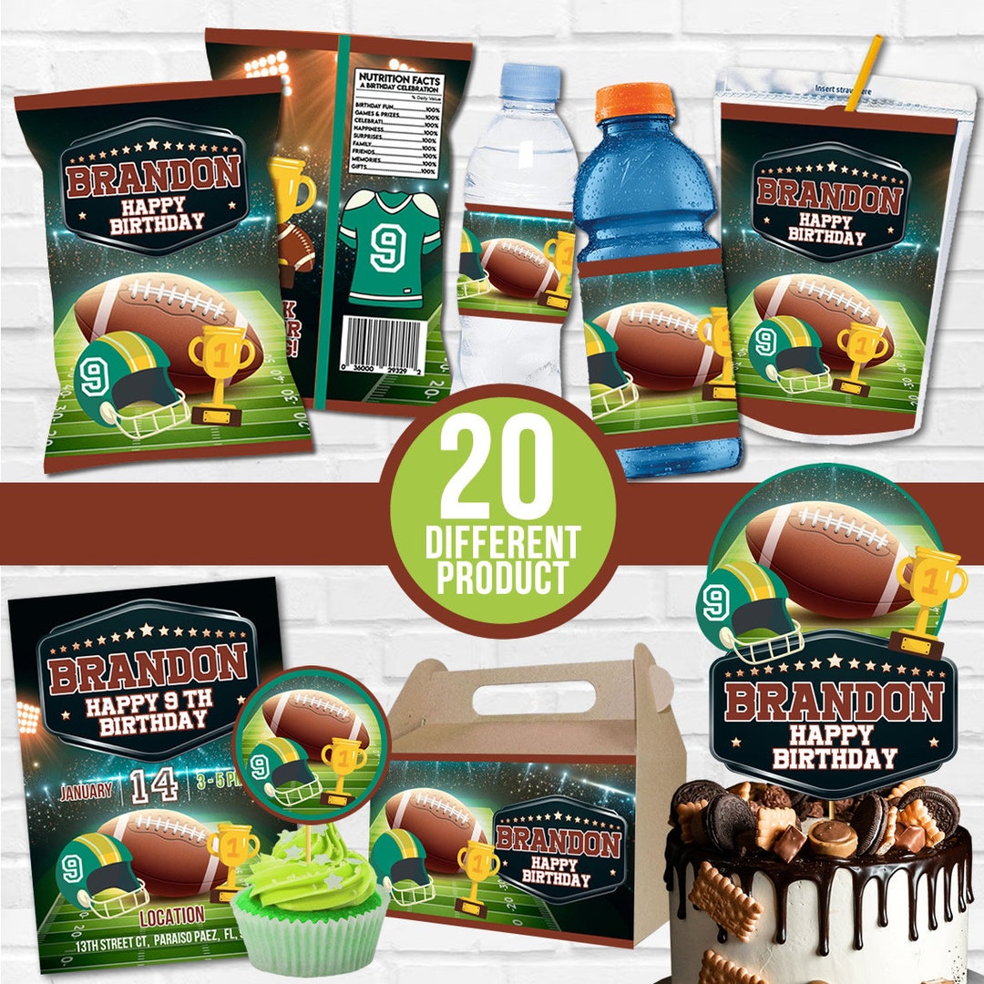 Football Birthday Bundle Touchdown Treasures: Football Party ...