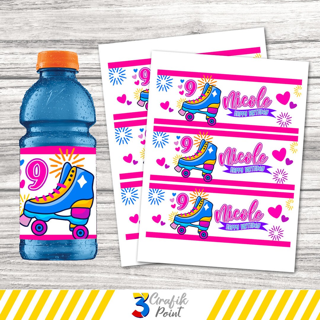 Roller Skate Gatorade Label Printable, Gatorade Labels Printables ...