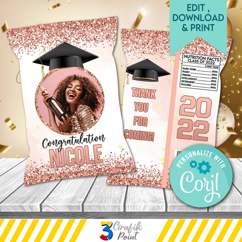Graduation Chip Bags - Etsy